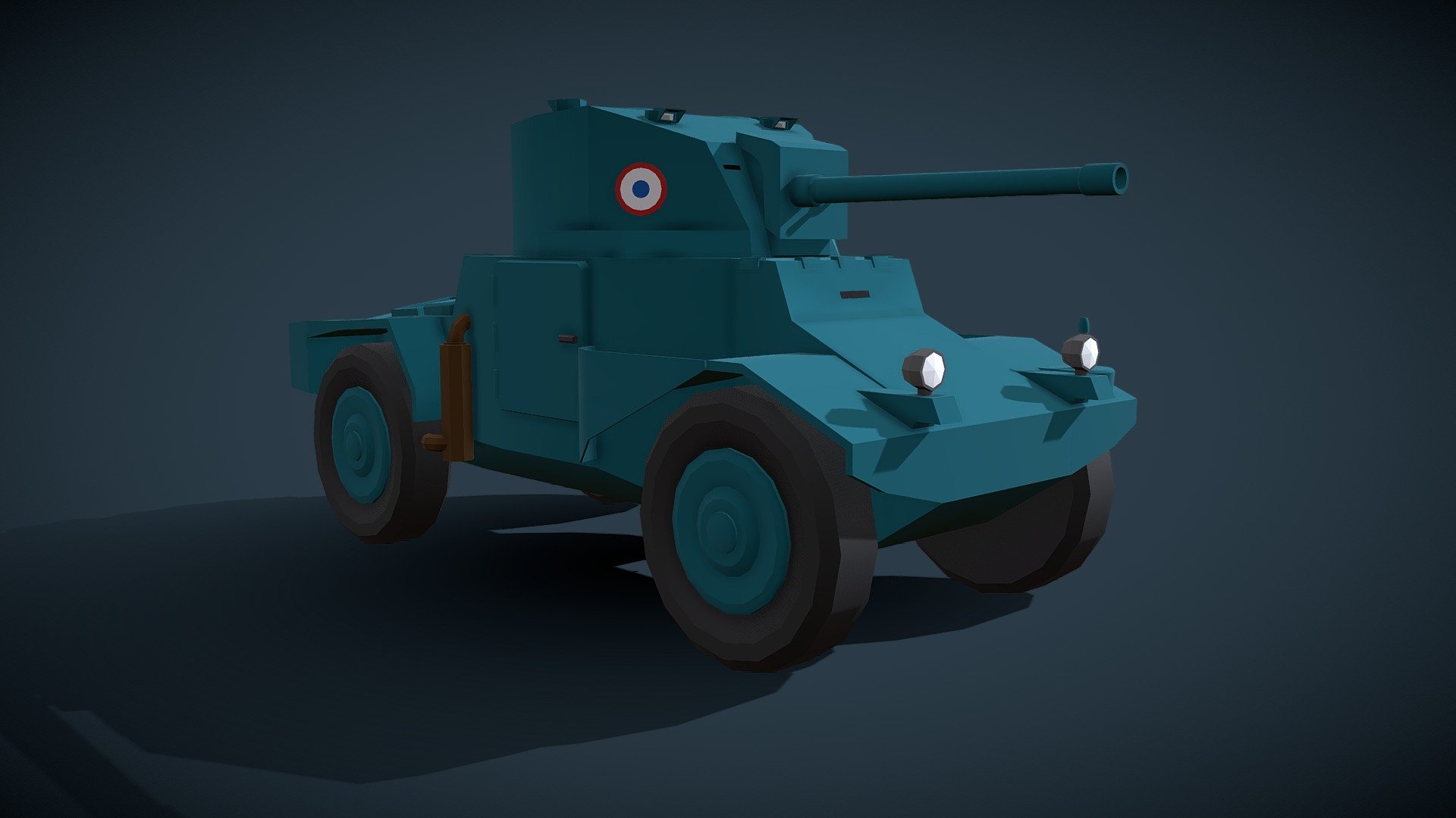 Panhard AMD 178 Low Poly Armored Car - Download Free 3D model by ...