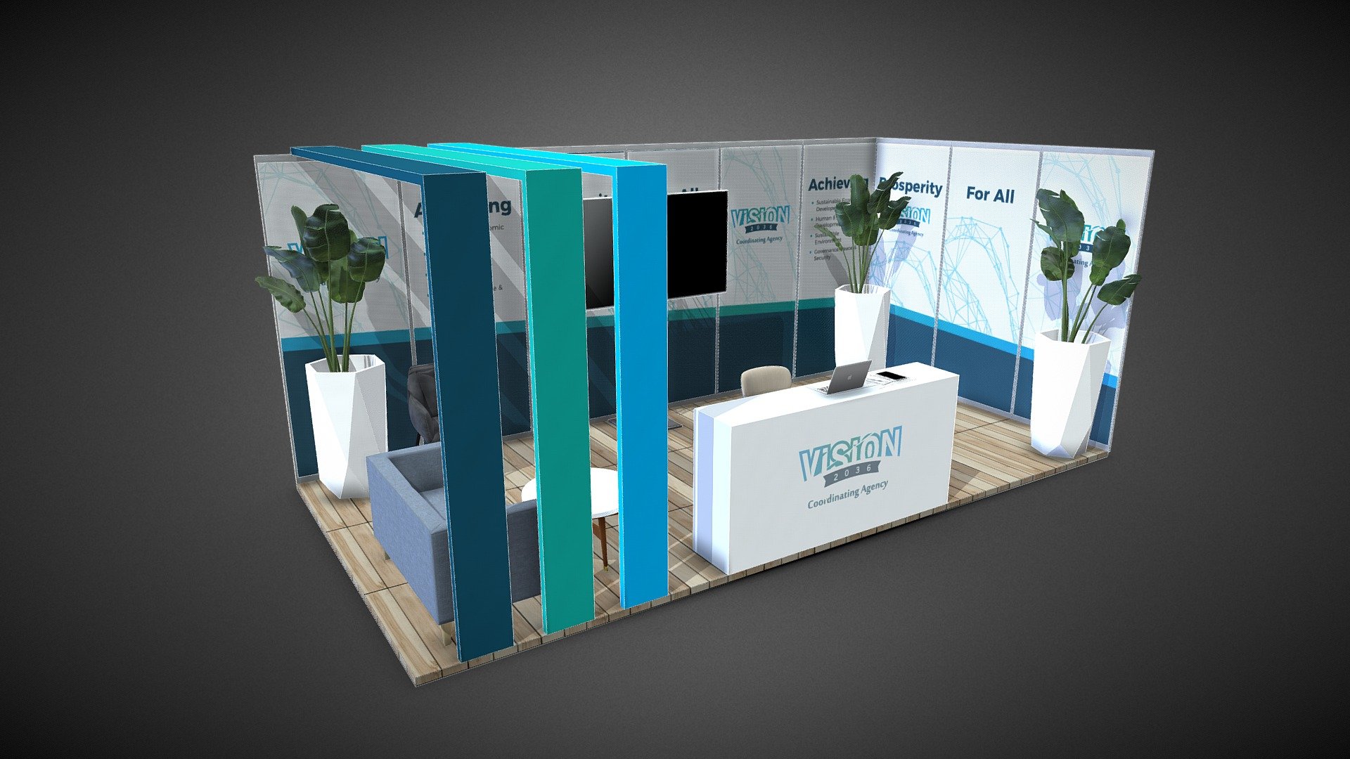 Vision 2036 Exhibition Booth - Download Free 3D model by Franky ...