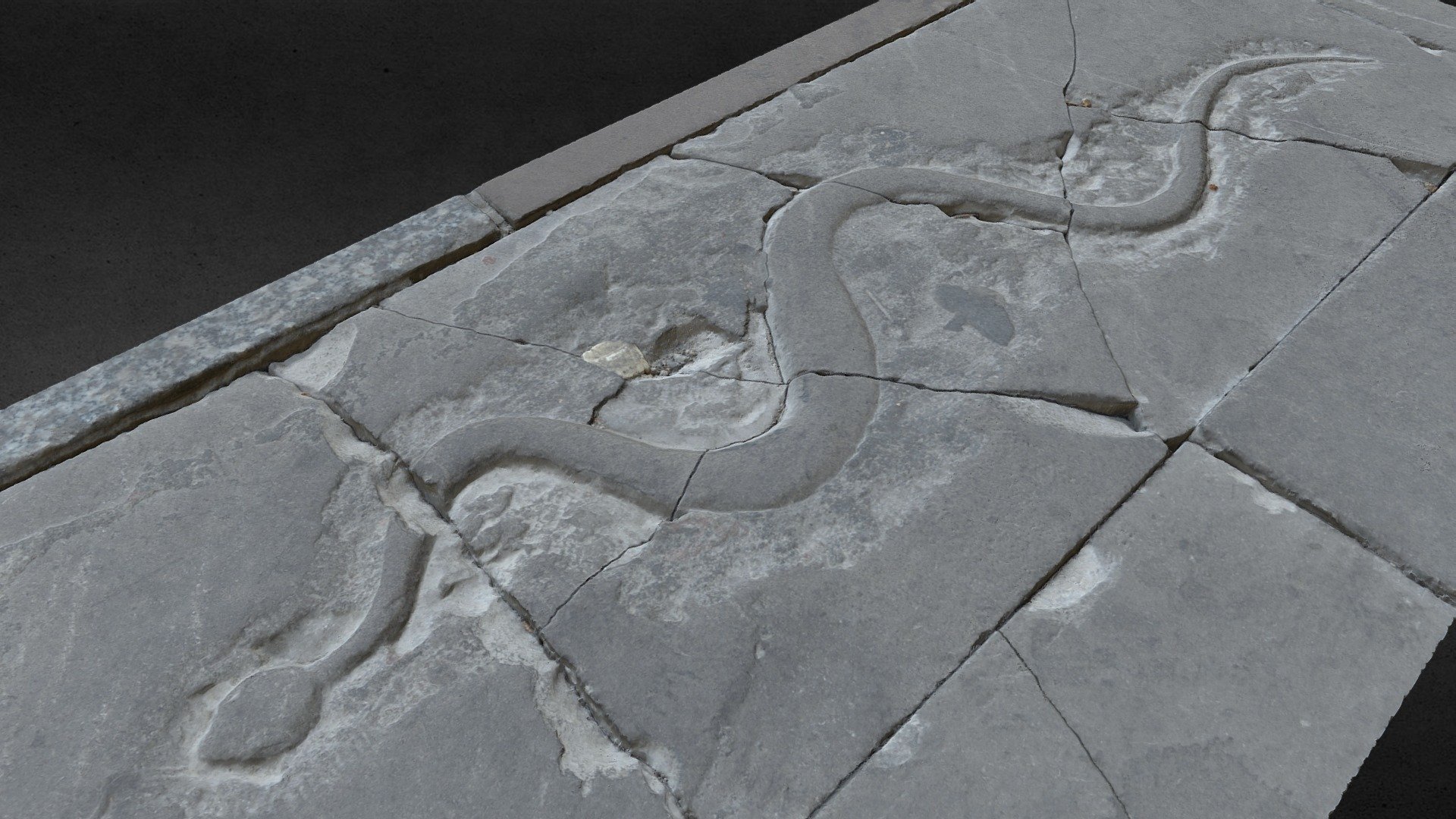 Stone Tile with a Snake, Galata - 3D model by g.verdiani_DIDA [bc621a2 ...