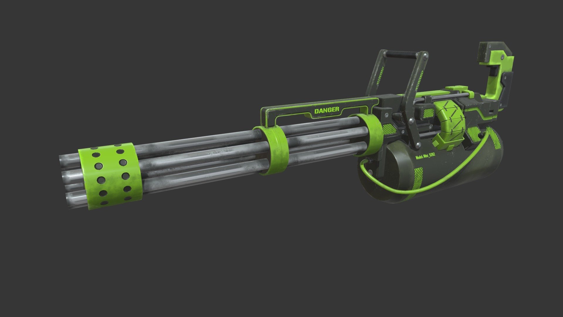 Minigun "Mini_5262" "Green" - 3D model by rus_serg [bc62651] - Sketchfab