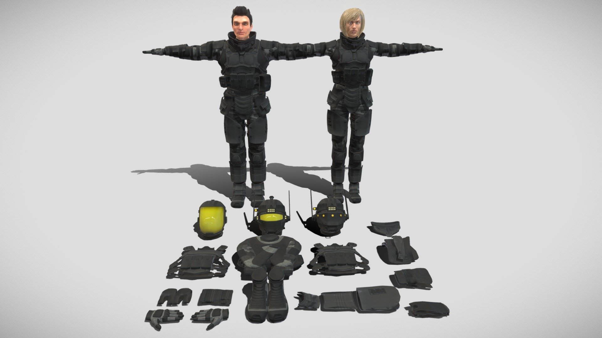 Sci-fi suit LC-1 modular pack - copy - 3D model by animus.digital [bc670fb] - Sketchfab