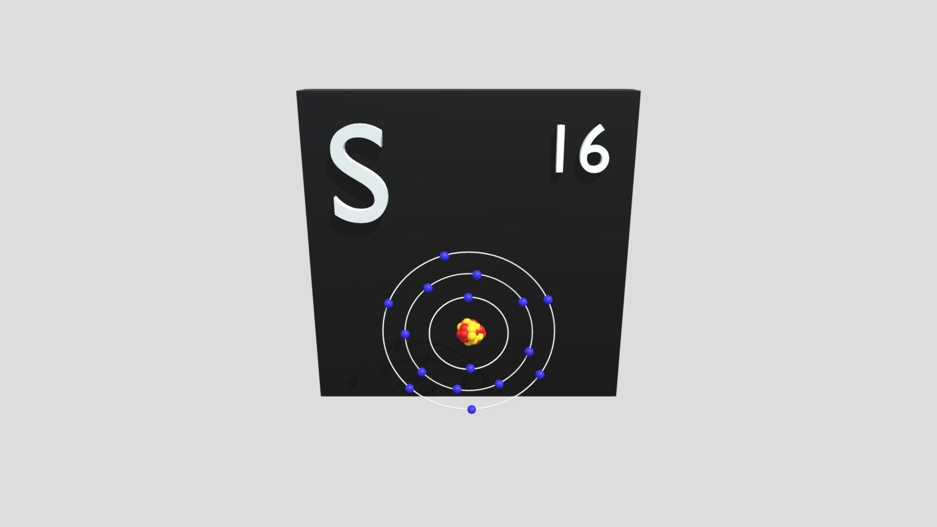 3d Sulfur Atom Model Atom Sulfur Download Free 3D Model By