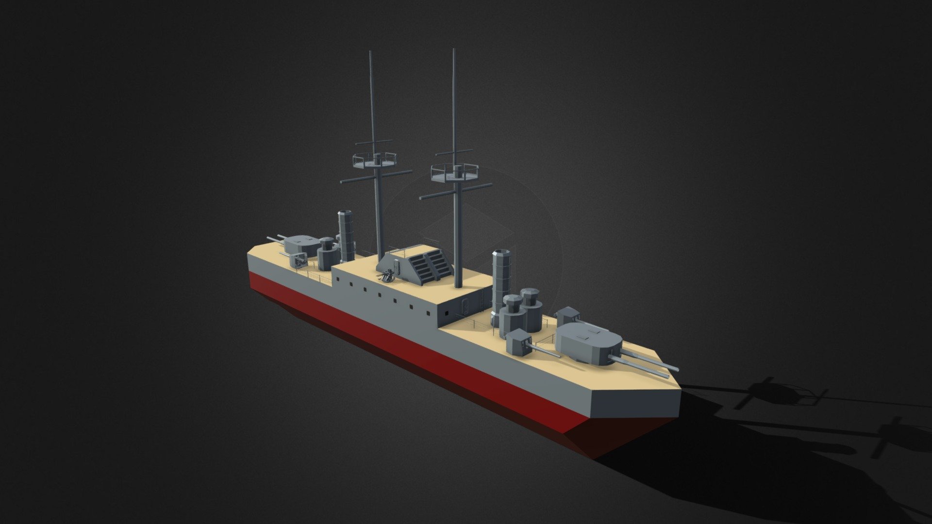 Warship Craft Prototype - 3D model by Euvand [bc6c5c4] - Sketchfab