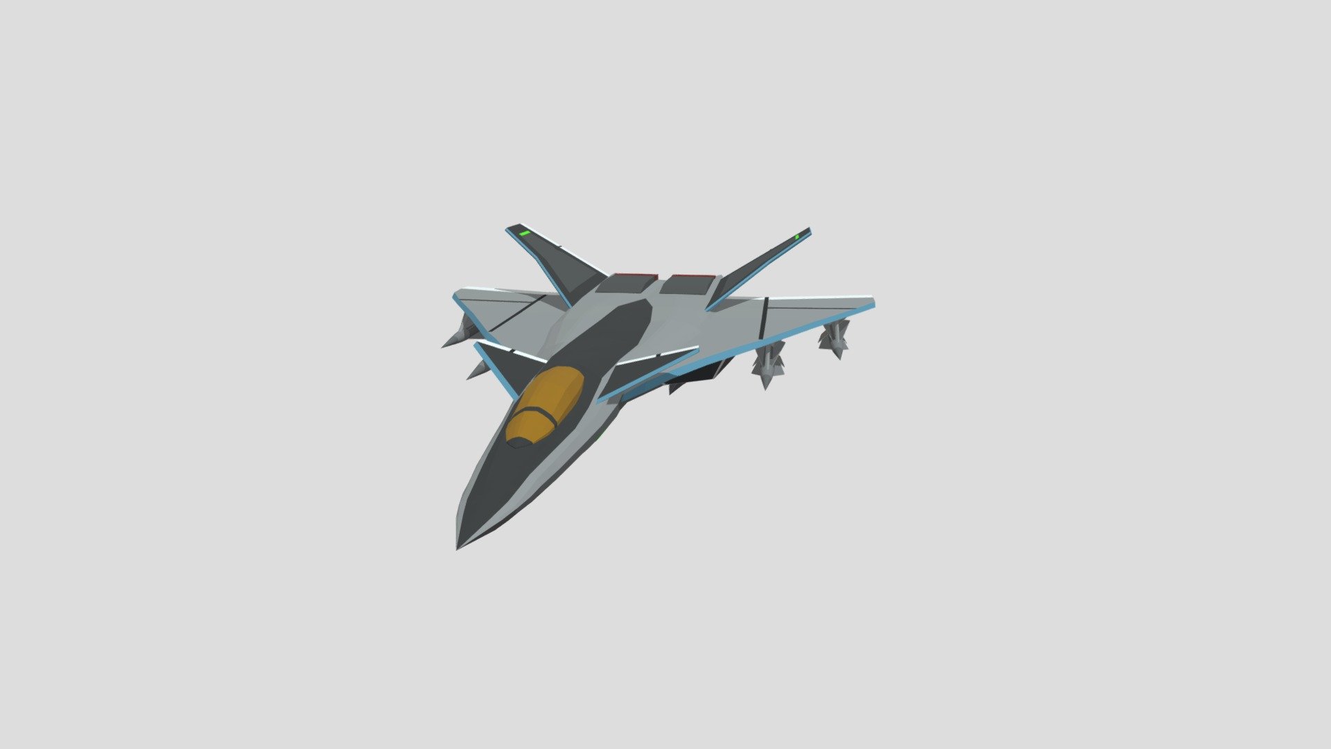 Alpha Dart Low Poly Concept Fighter - Download Free 3D model by ...