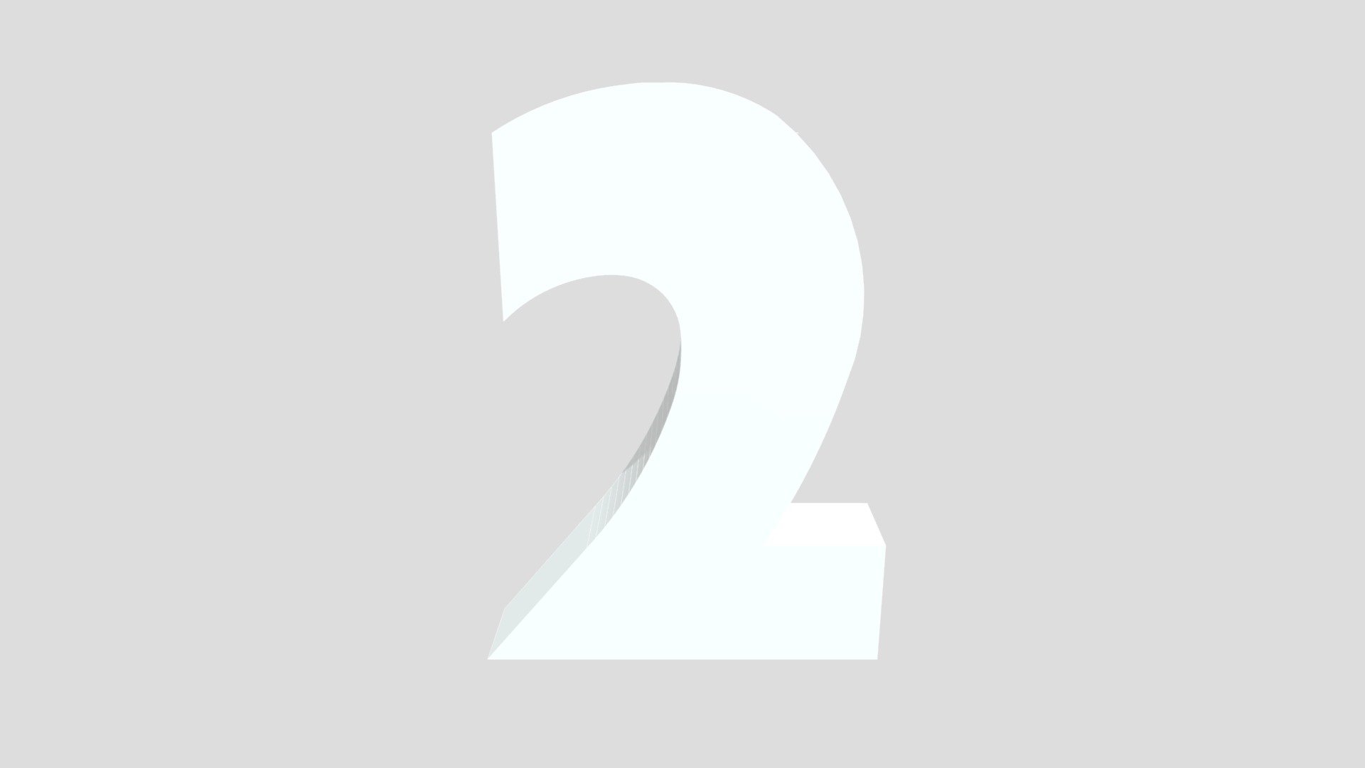 BBC2 - The number Two logo (from 1991-2018) - Download Free 3D model by ...