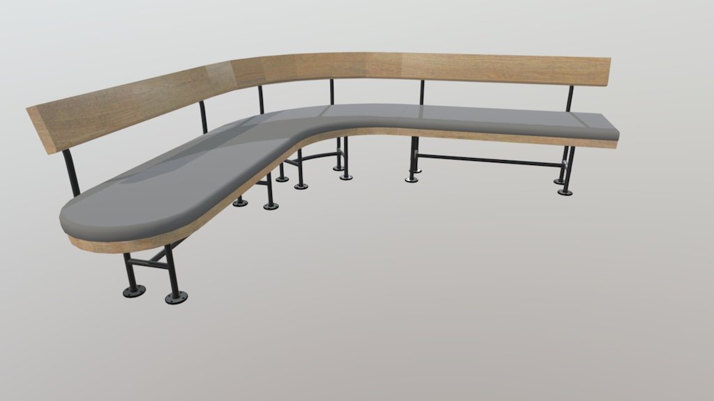 Custom Banquette - 3D model by LiveEdgeKate [bc76450] - Sketchfab
