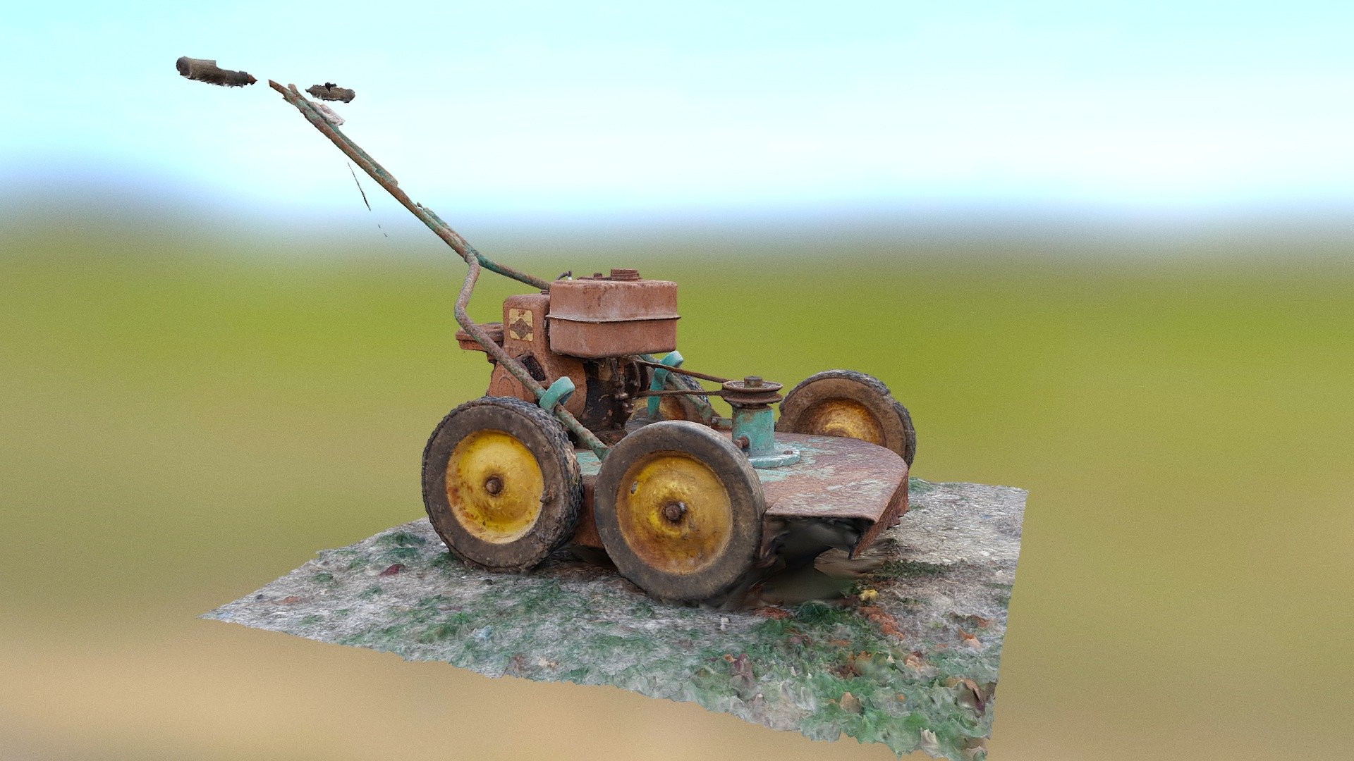 Old rusty Lawn mower - 3D model by fredG_360 [bc77e24] - Sketchfab