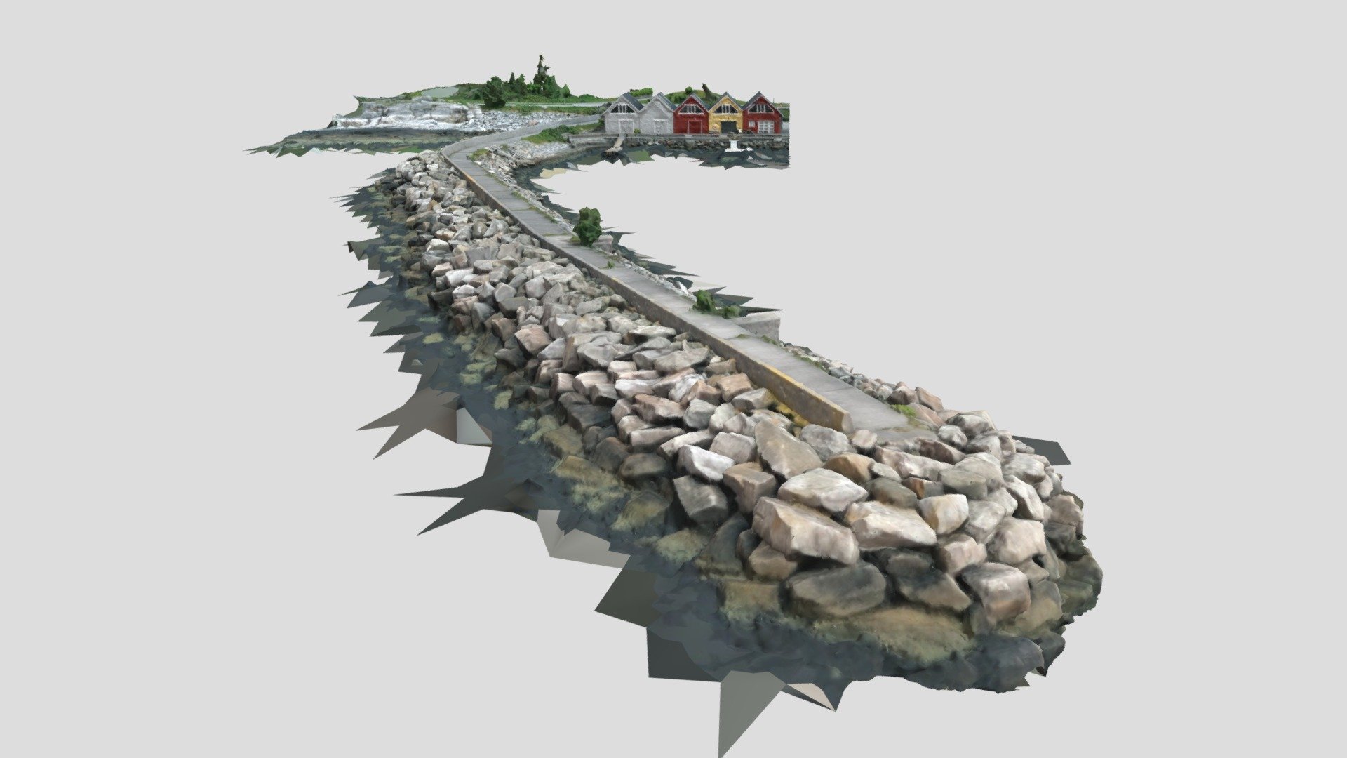 Alnes hamn molo 1 - 3D model by Kystverkmusea [bc78993] - Sketchfab