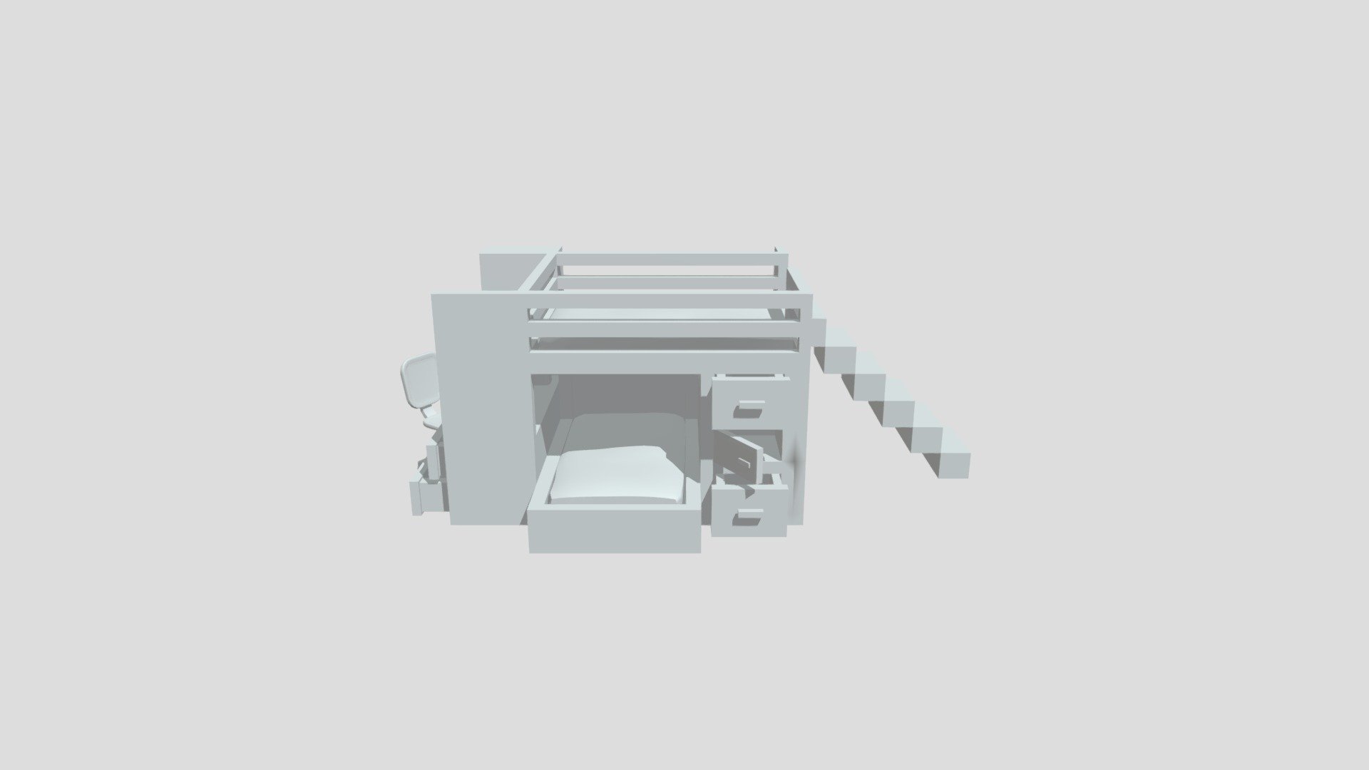 Loft Bed - 3D model by DennyDigitalDesigns [bc7fbb5] - Sketchfab