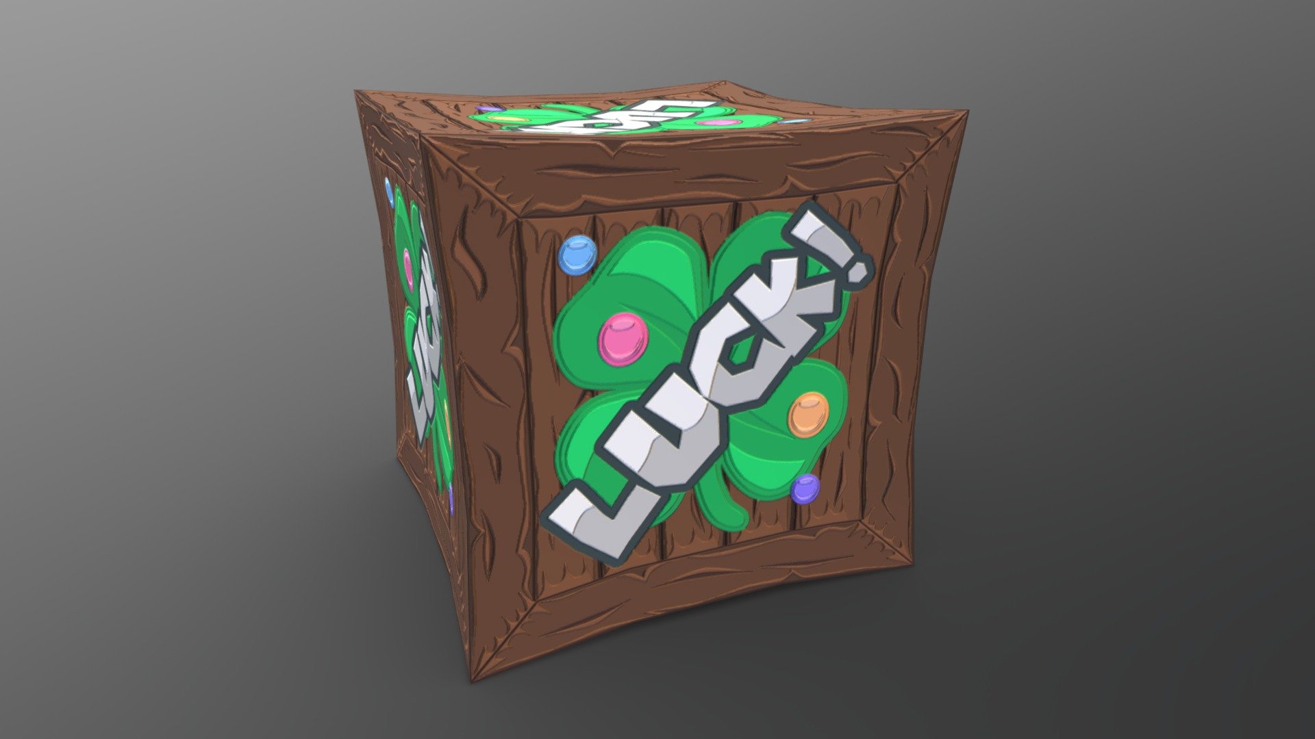 Toon Box With Luck Icon - 3D model by Trifles GS (@TriflesGS) [bc82818 ...