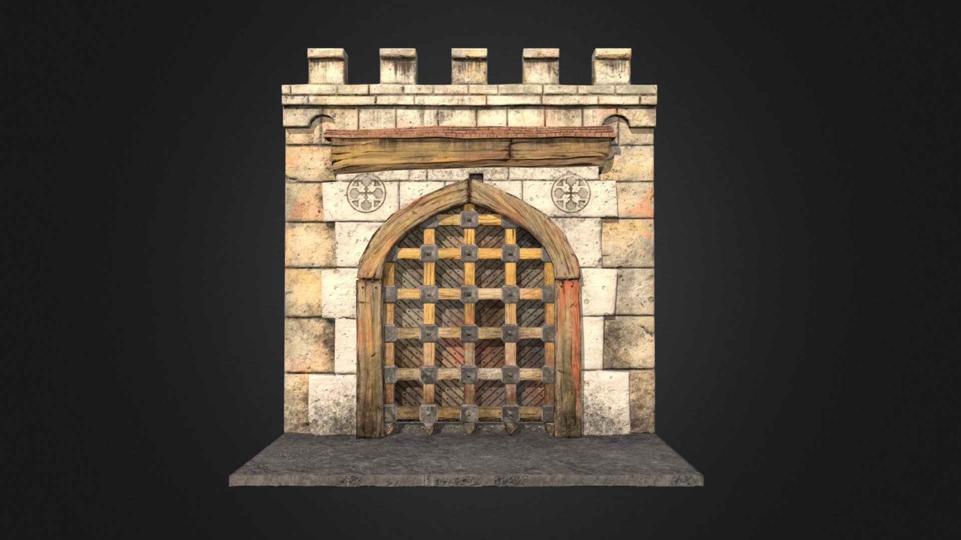 Castle Gate - 3D model by kallmarka [bc83f0f] - Sketchfab