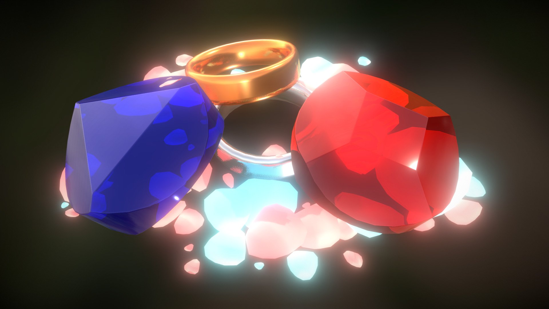 Ruby&Sapphire - 3D model by Austin Hicks (@AustinHicks) [bc8737b ...