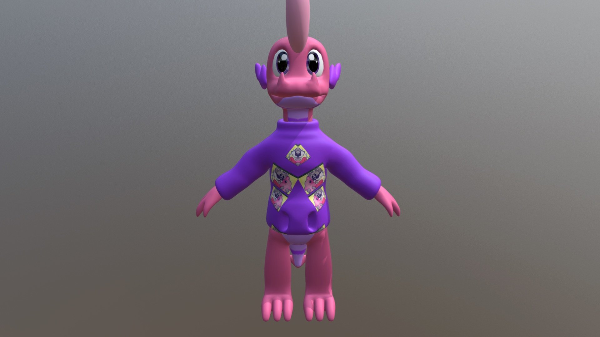 Pink dragon - Download Free 3D model by NovemberHorse [bc8c964] - Sketchfab