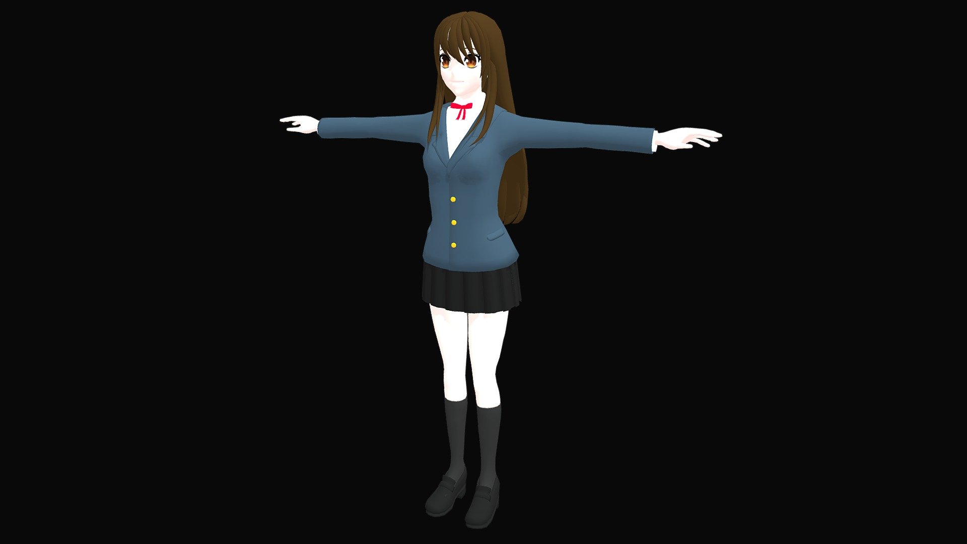 Anime schoolgirl uniform_02 - 3D model by Venera Zappalà (Vera ...