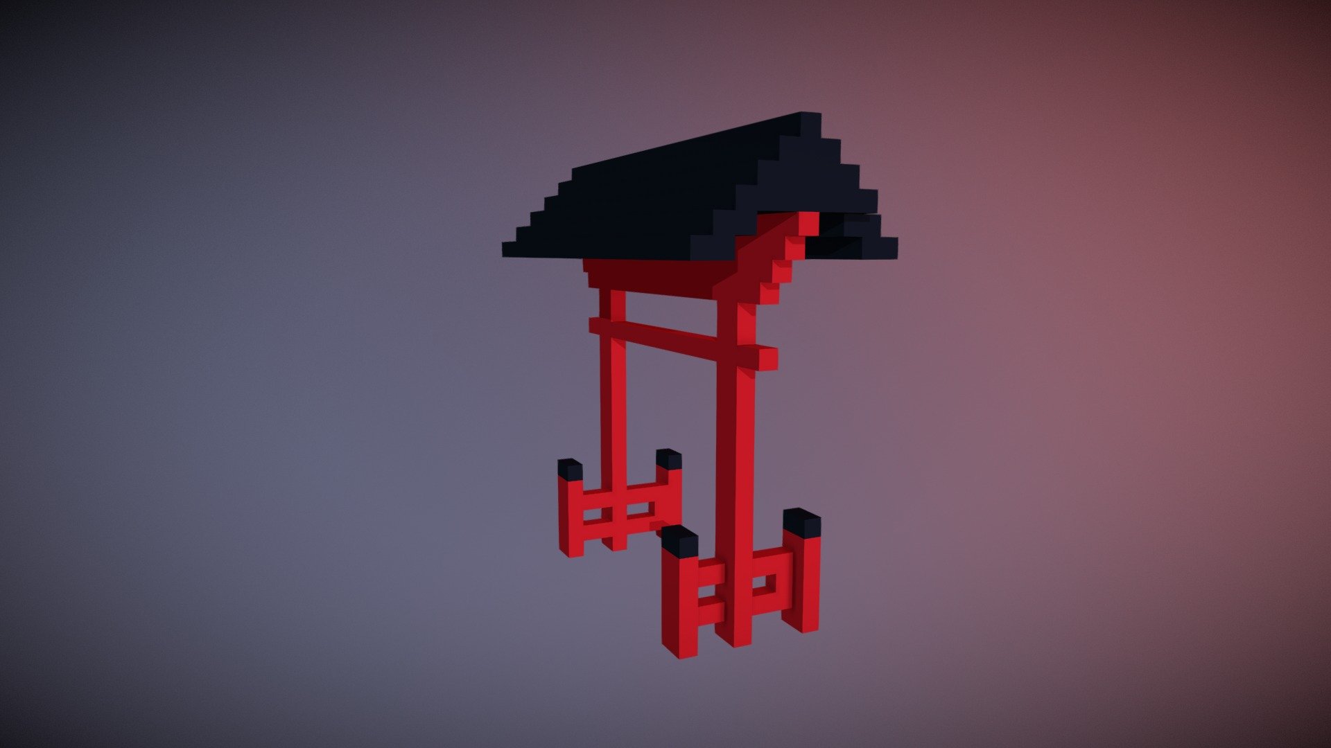 Voxel japanese temple - 3D model by Marinette (@marinetteUwU) [bc8f7c9 ...
