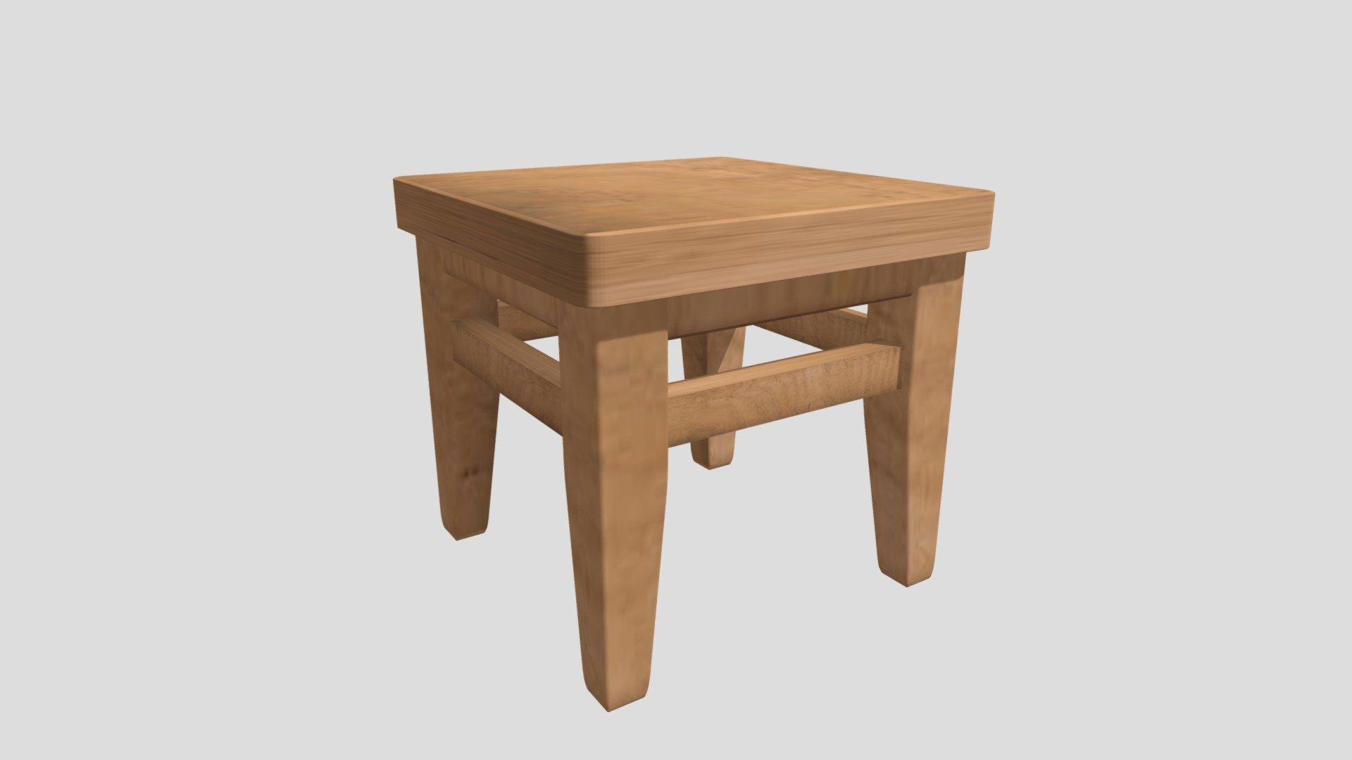 Wooden Stool - 3D model by mythili1210 [bc8fa56] - Sketchfab