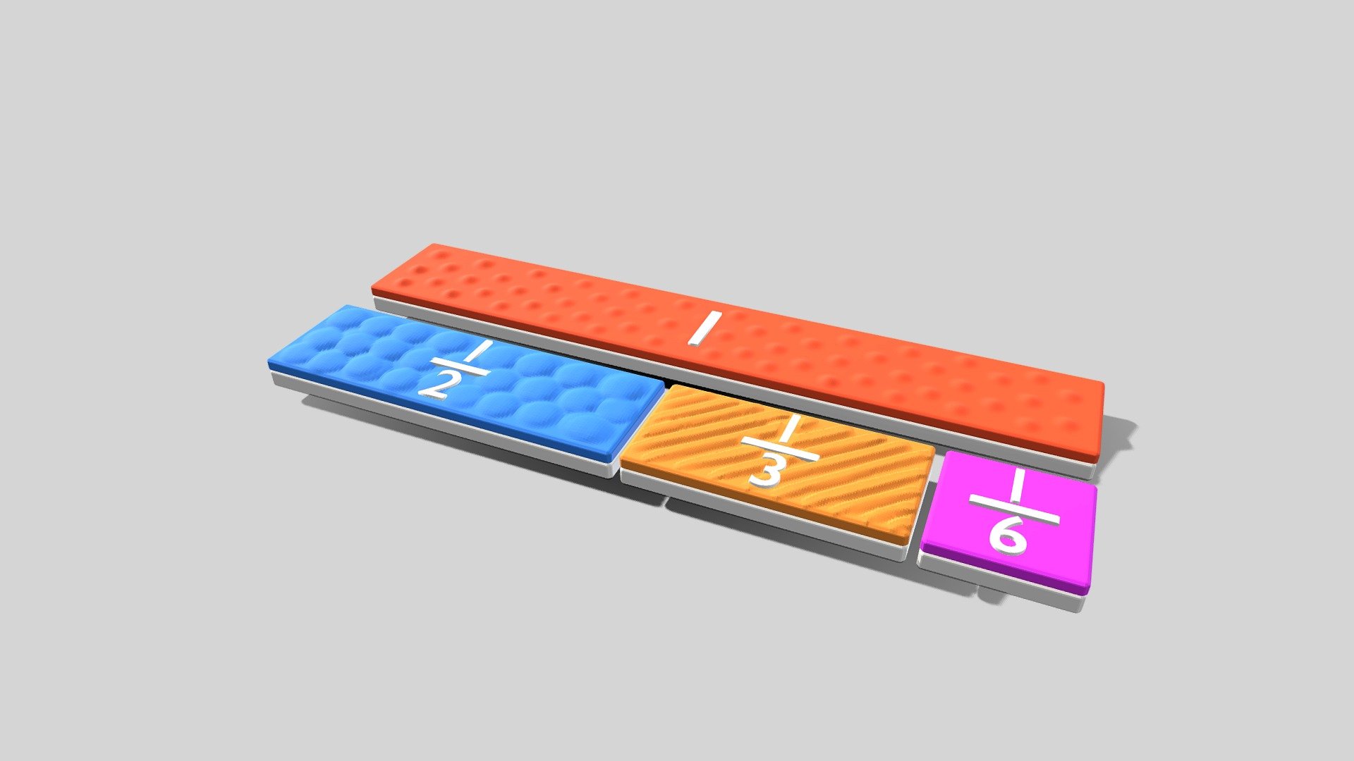 Fraction Pieces textured - 3D model by LizG (@LizG5) [bc9050a] - Sketchfab