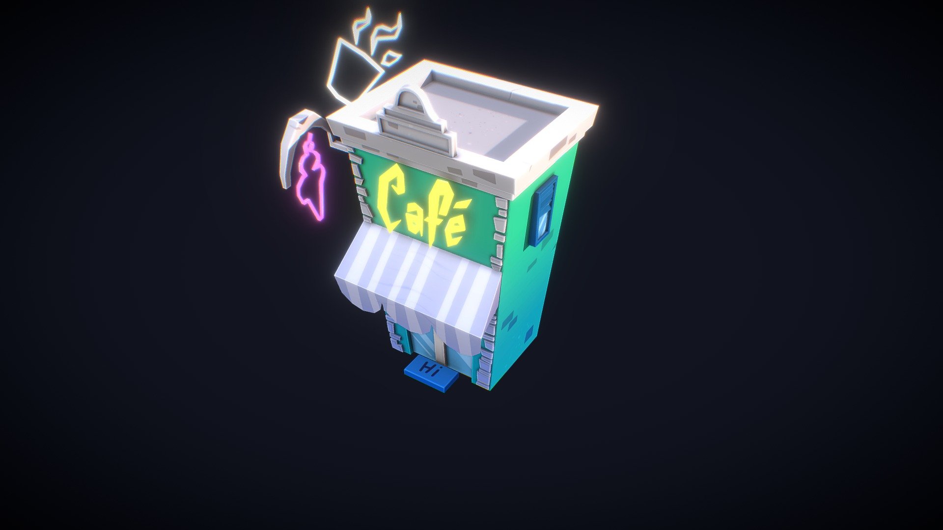 Cafe_Building - 3D model by oren2 [bc91222] - Sketchfab
