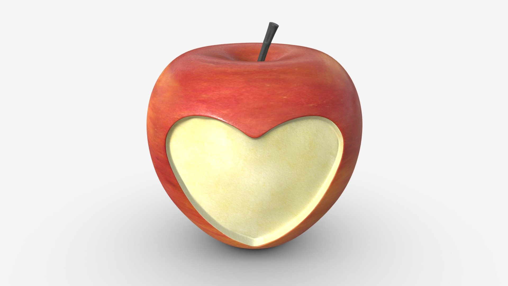 Apple with heart cut out - Buy Royalty Free 3D model by HQ3DMOD ...