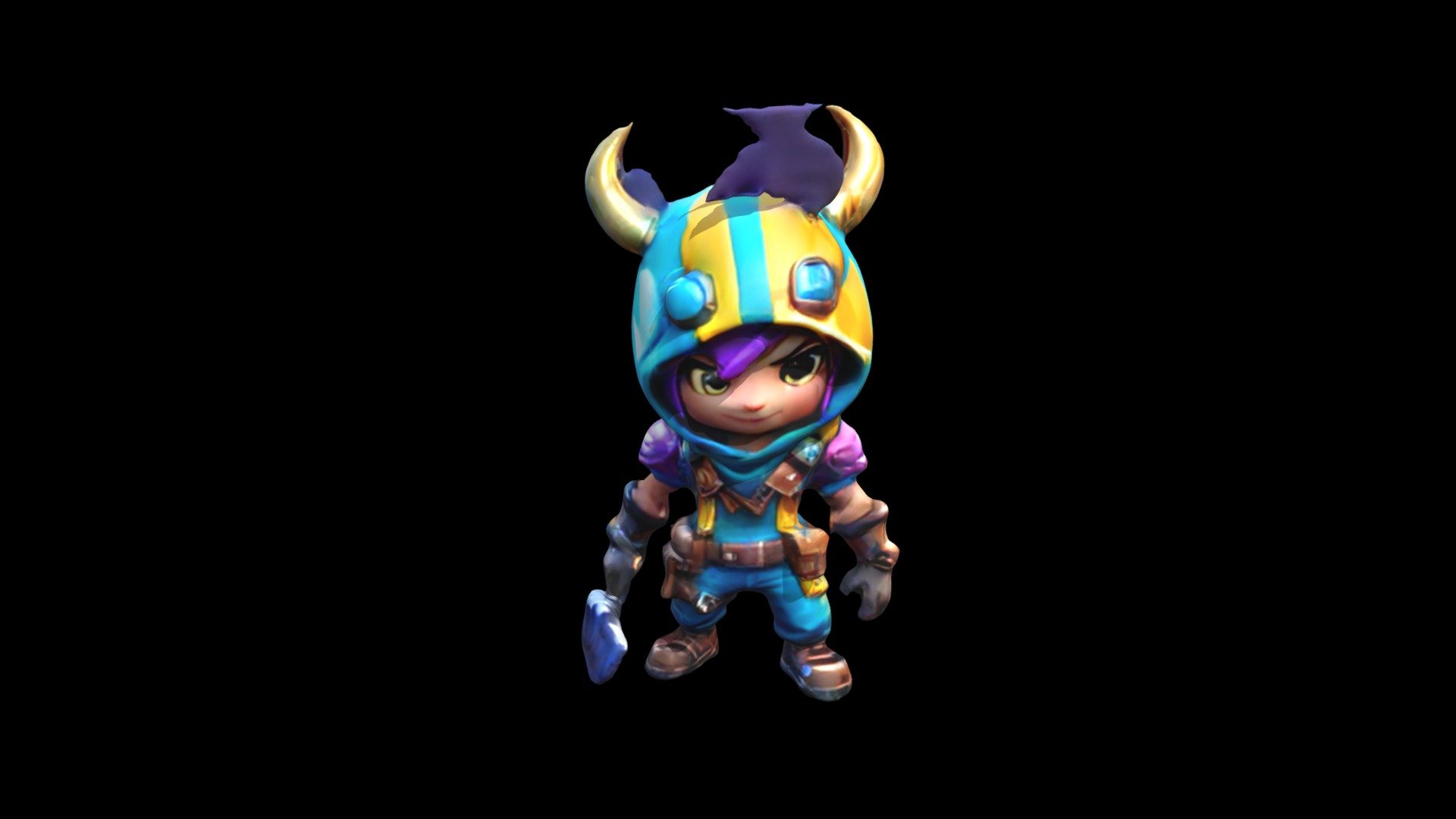 "Fierce Fighter in Blue and Gold" The image feat - Download Free 3D ...
