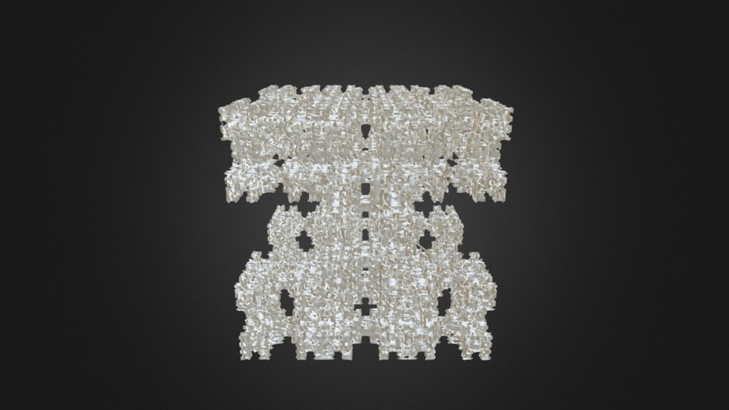 Fractally Hollowed H-Patterned Cube - Download Free 3D model by ...