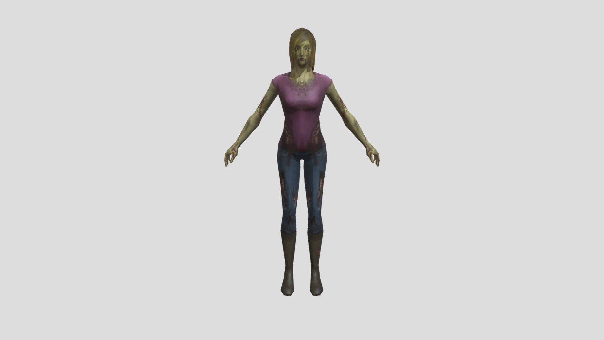 Dead frontier Female_zombie - Download Free 3D model by themultiplayer1 ...