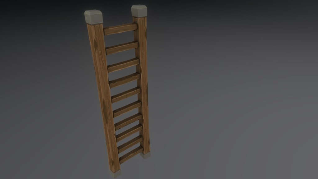Wooden Ladder - 3D model by Alex P (@a_park_art) [bca713e] - Sketchfab