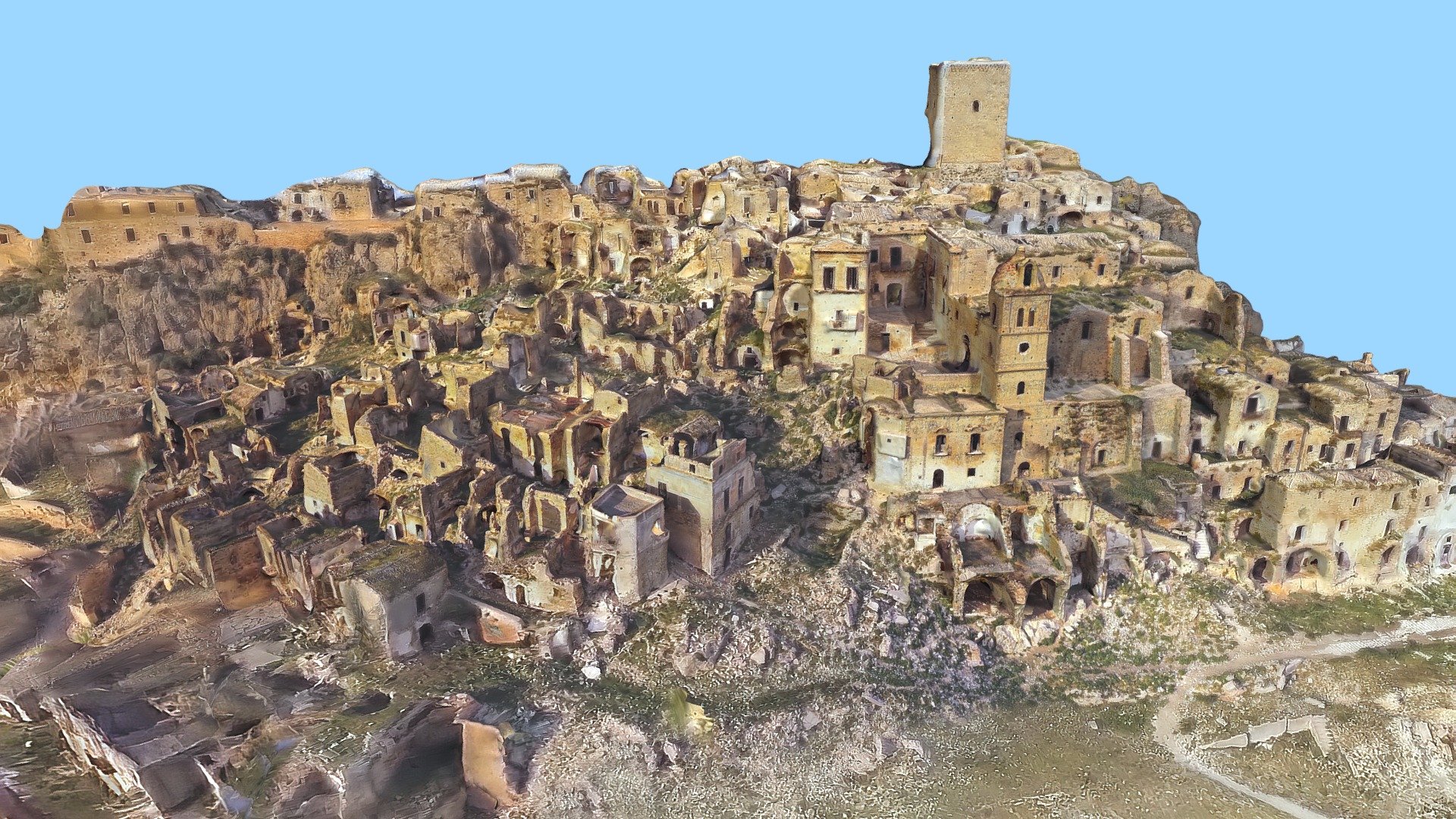Craco Ghost Town, Italy - 3D model by LibanCiel [bca8de6] - Sketchfab