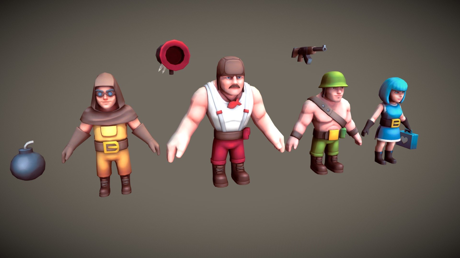 Cartoon Army Men - Buy Royalty Free 3D model by PolySquid (@PolySquid ...