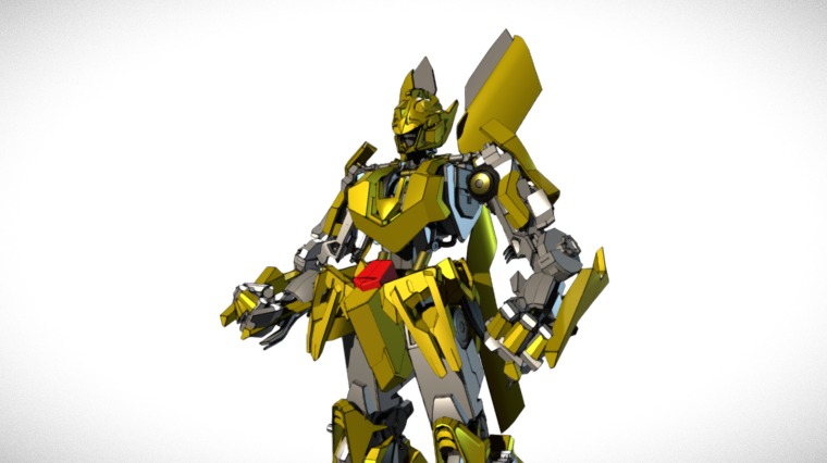 Gundam Barbatos Bumber Bee MIX - 3D model by krit yamsaso (กฤษณ์ แย้ม ...