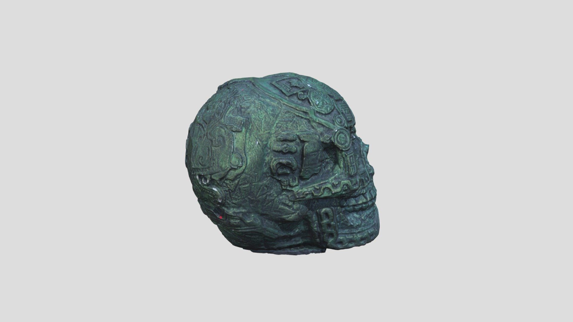Aztec style Skull textured (high poly) - Download Free 3D model by ...