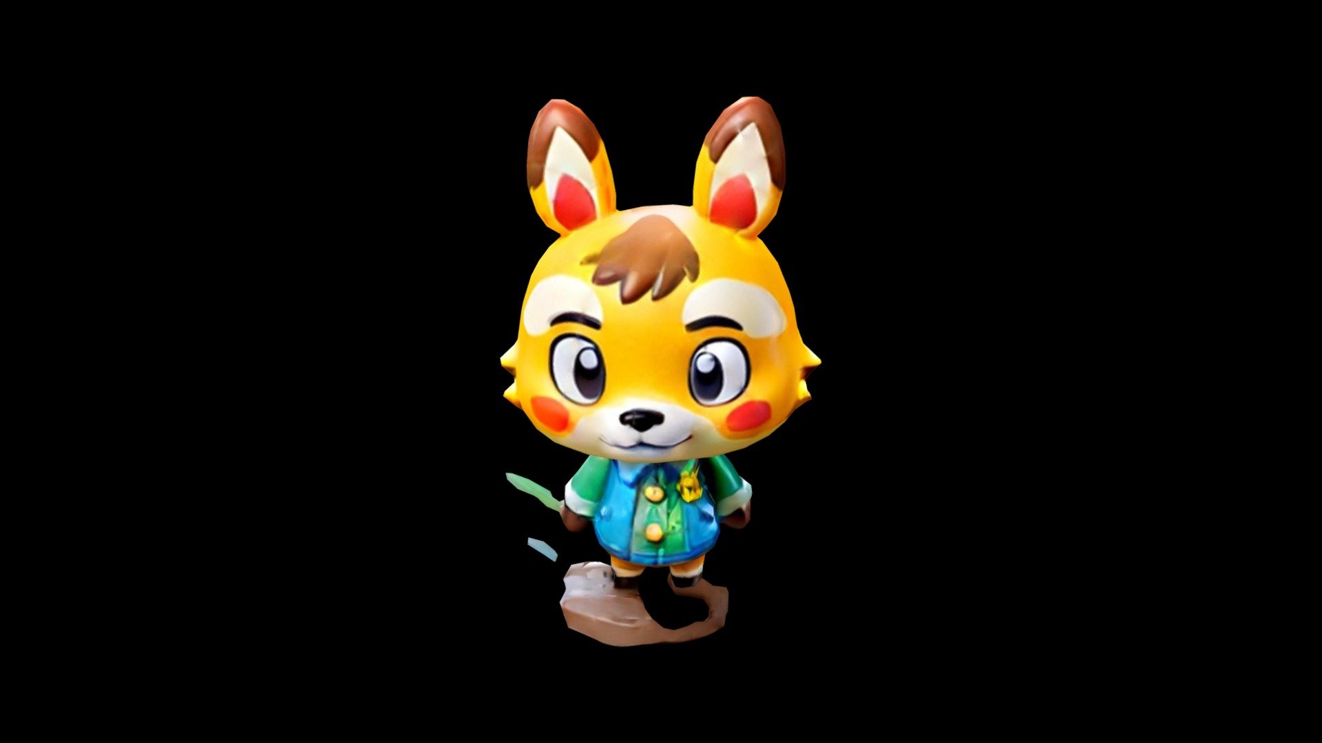 A cute animal crossing character stands in front - Download Free 3D ...