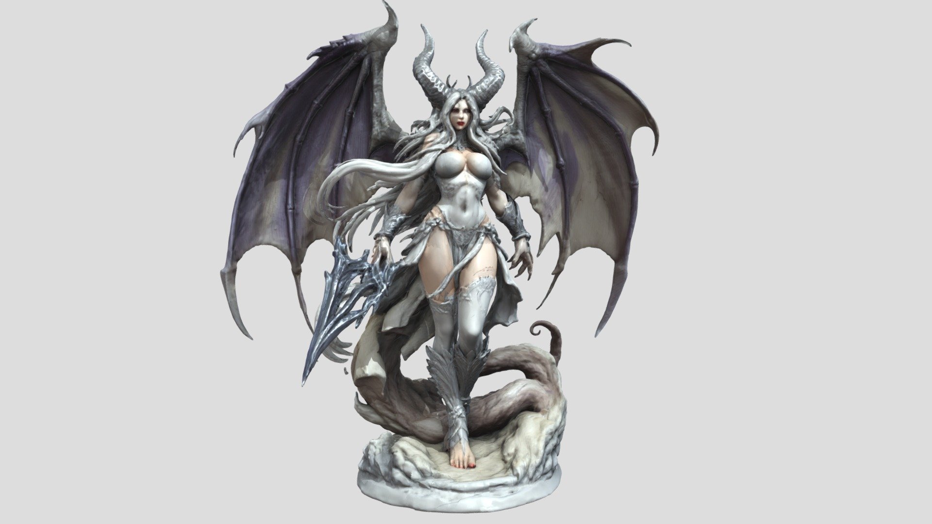 female Demon Warrior - 3D model by Gimsch [bcb8309] - Sketchfab