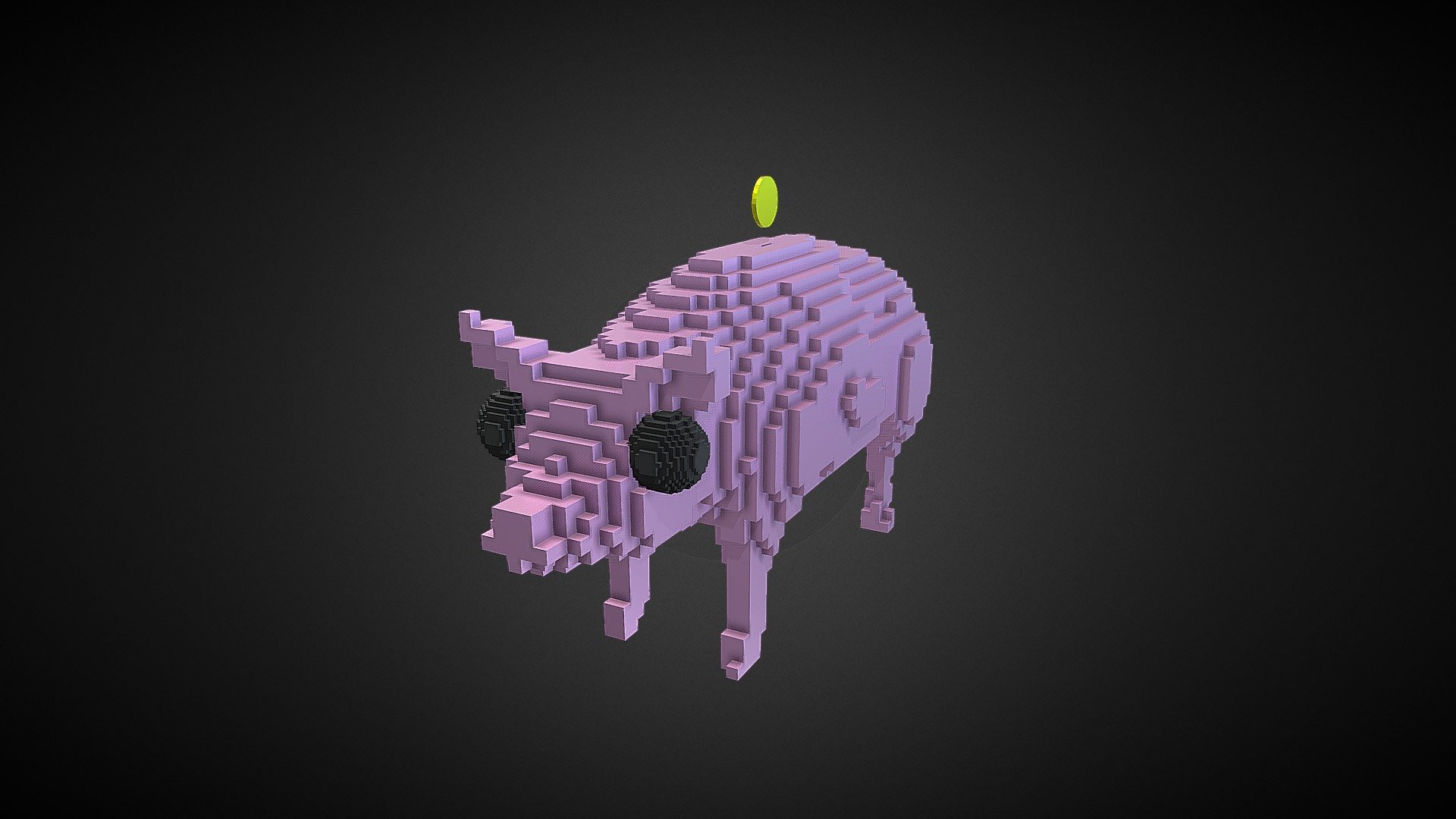 Piggy Pixel Art - 3D model by Elvis Thermo (@elvis.thermo) [bcb94d9 ...