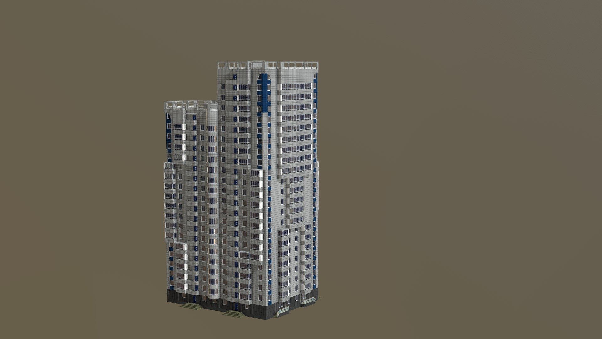 Residential complex "Admiral" Building 1 - 3D model by Aleksandr ...