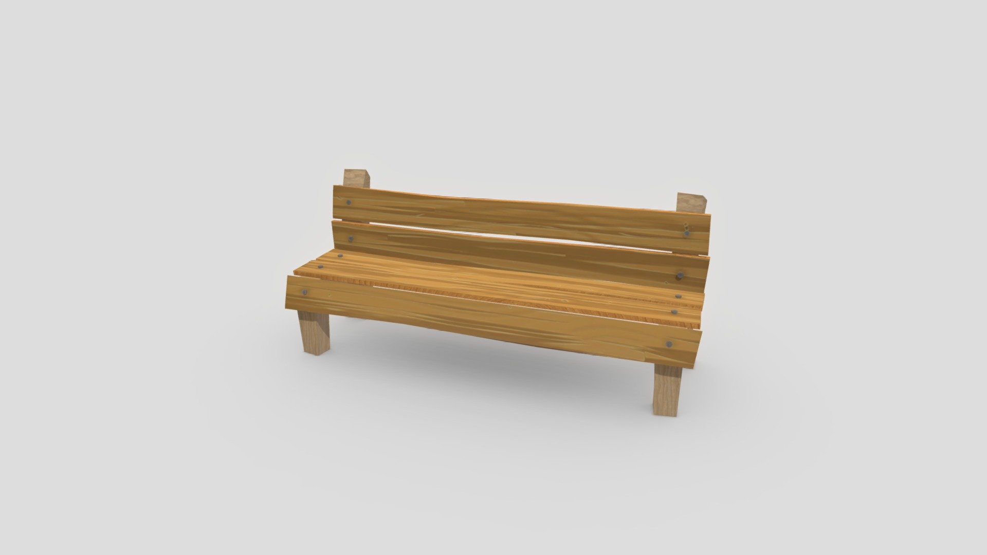 Low poly wooden bench - 3D model by dasWarder [bcbe46a] - Sketchfab