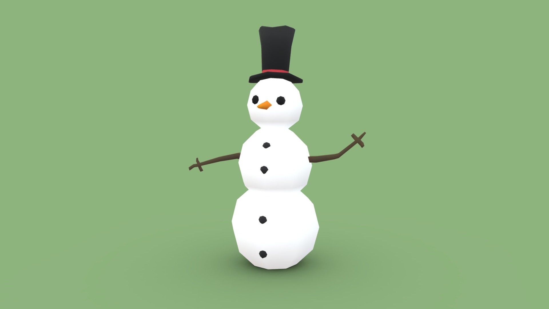 Lowpoly Snowman - Buy Royalty Free 3D model by Dio (@DoubleDio ...