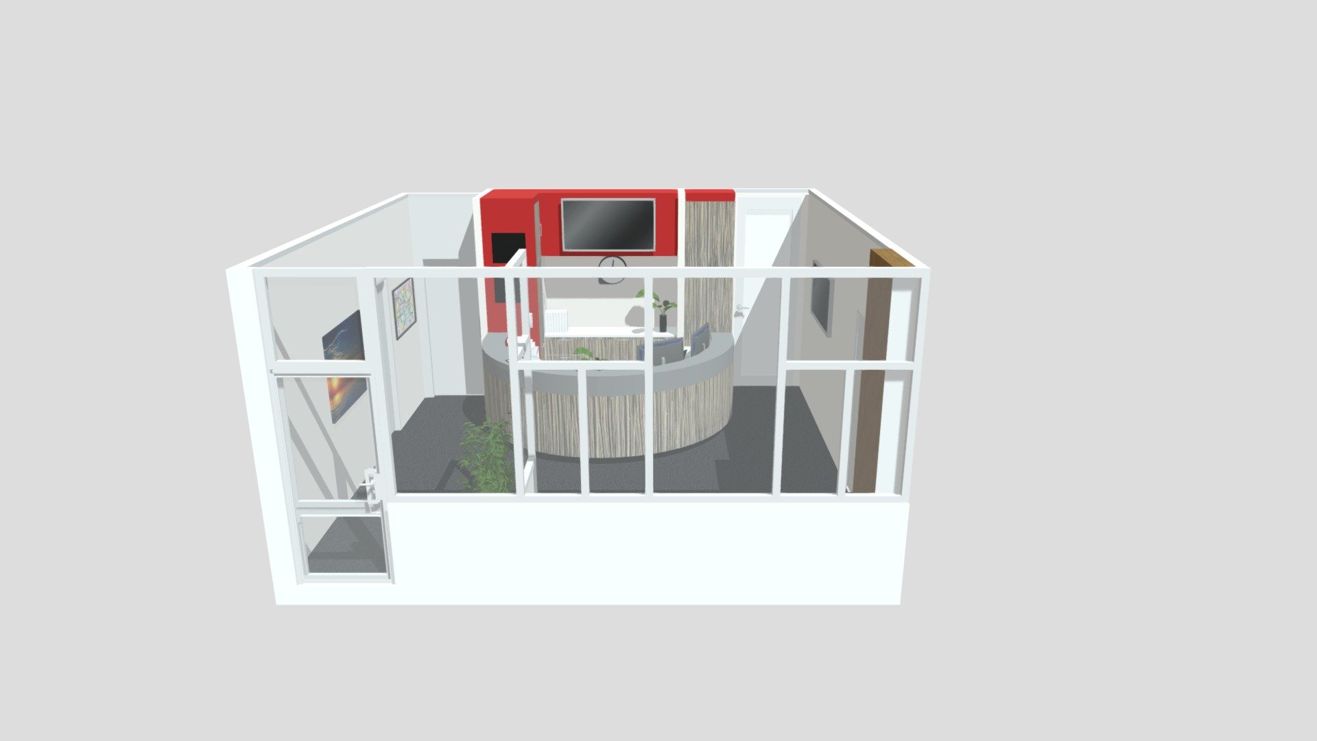 Existing Reception Desk - 3D model by trishaab.tb [bcc12cd] - Sketchfab