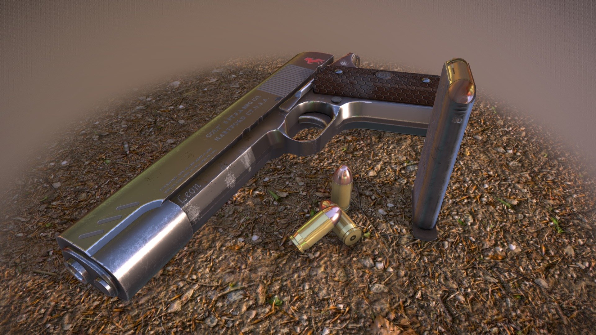Colt M1911 insufficient series 2333 - Download Free 3D model by Leon ...