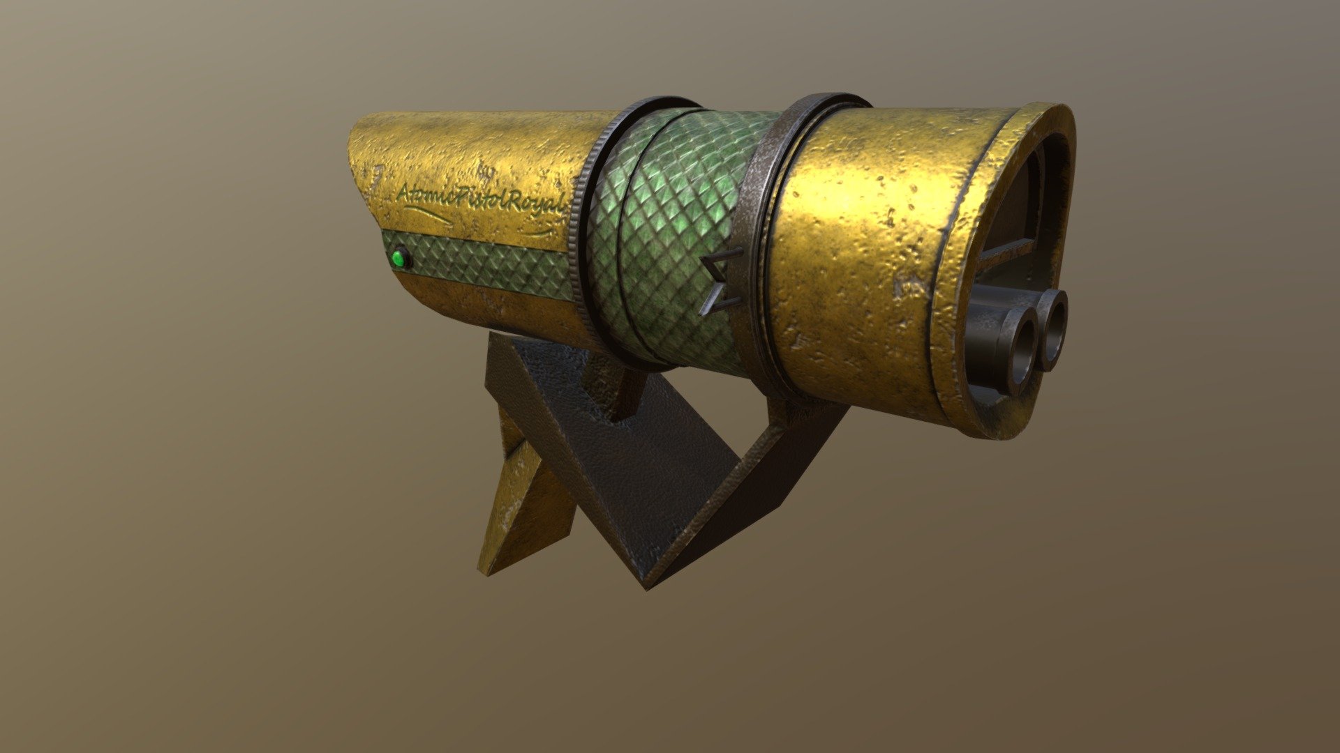 Atomic Pistol Gun - 3D model by melinastratmann [bcc49e0] - Sketchfab