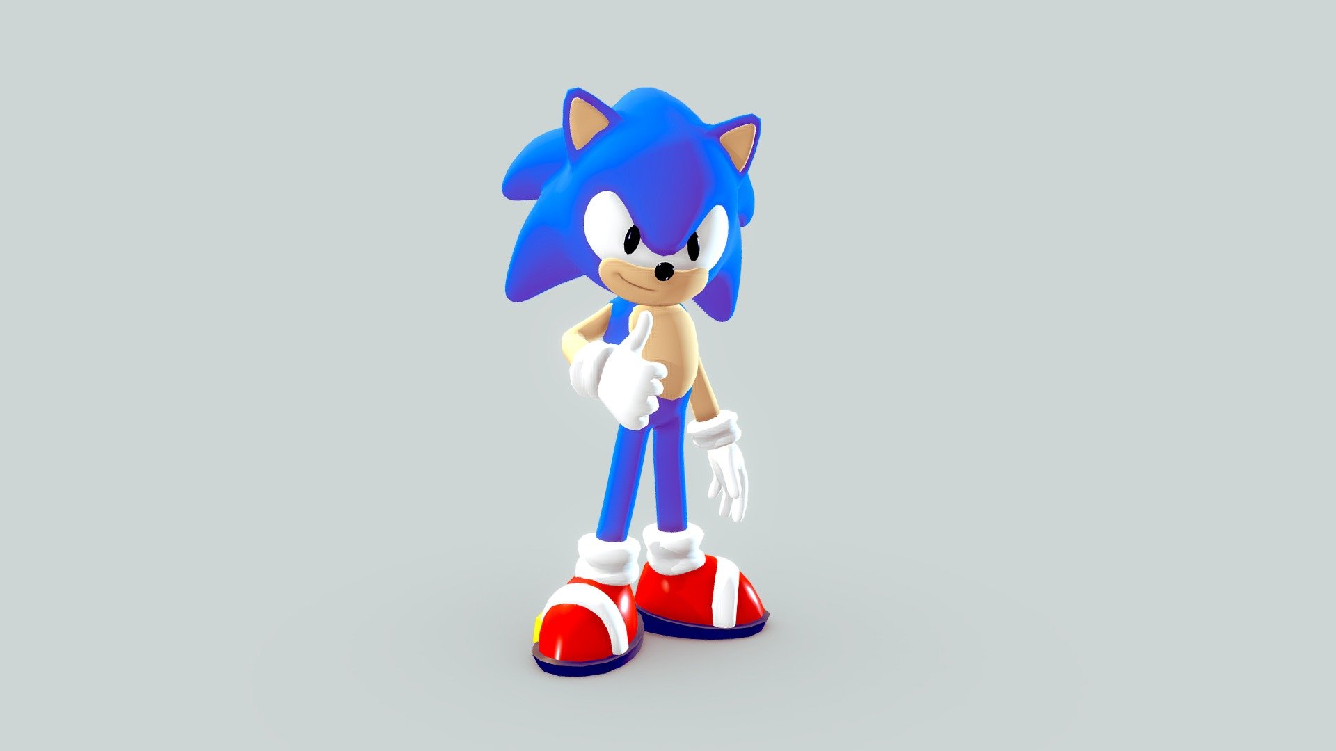 Sonic (Fan Art) - 3D model by aleahm (@aleahmartin) [bcc7d8f] - Sketchfab