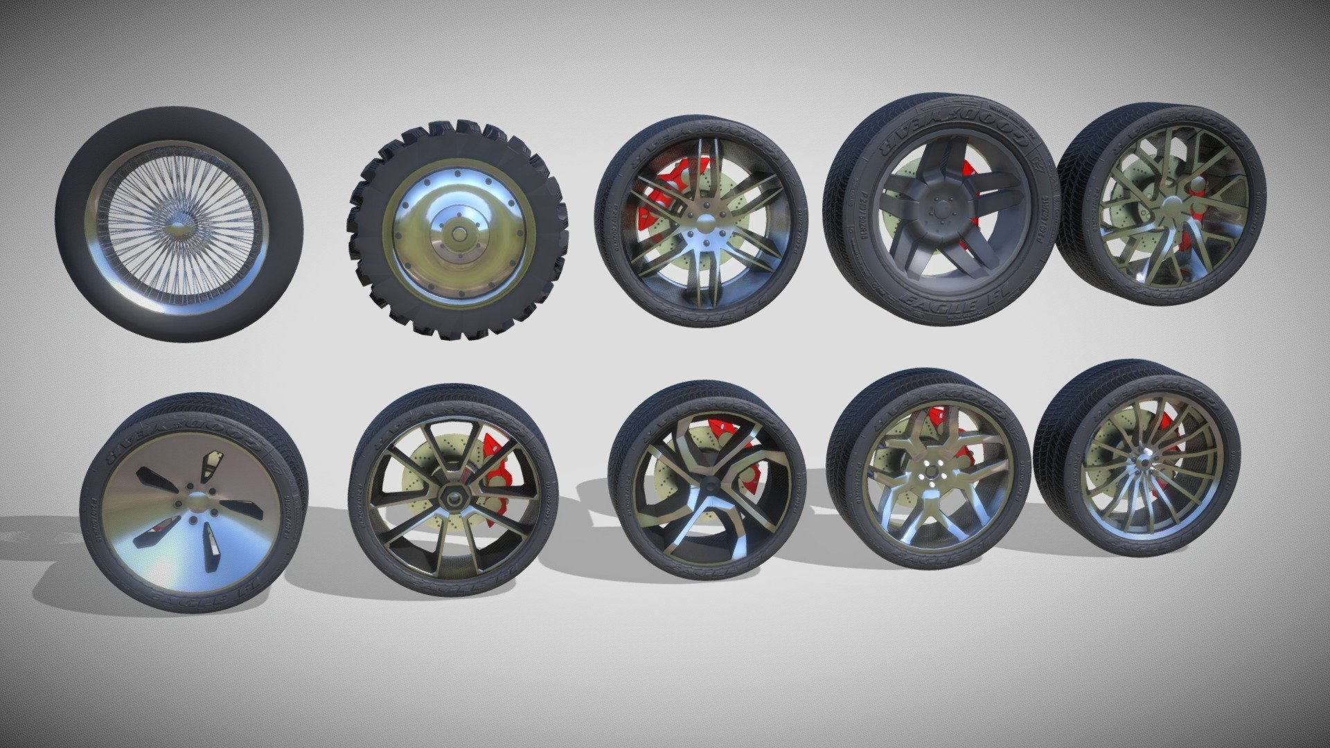 Car rims set - Buy Royalty Free 3D model by NETRUNNER_pl [bcc864c ...