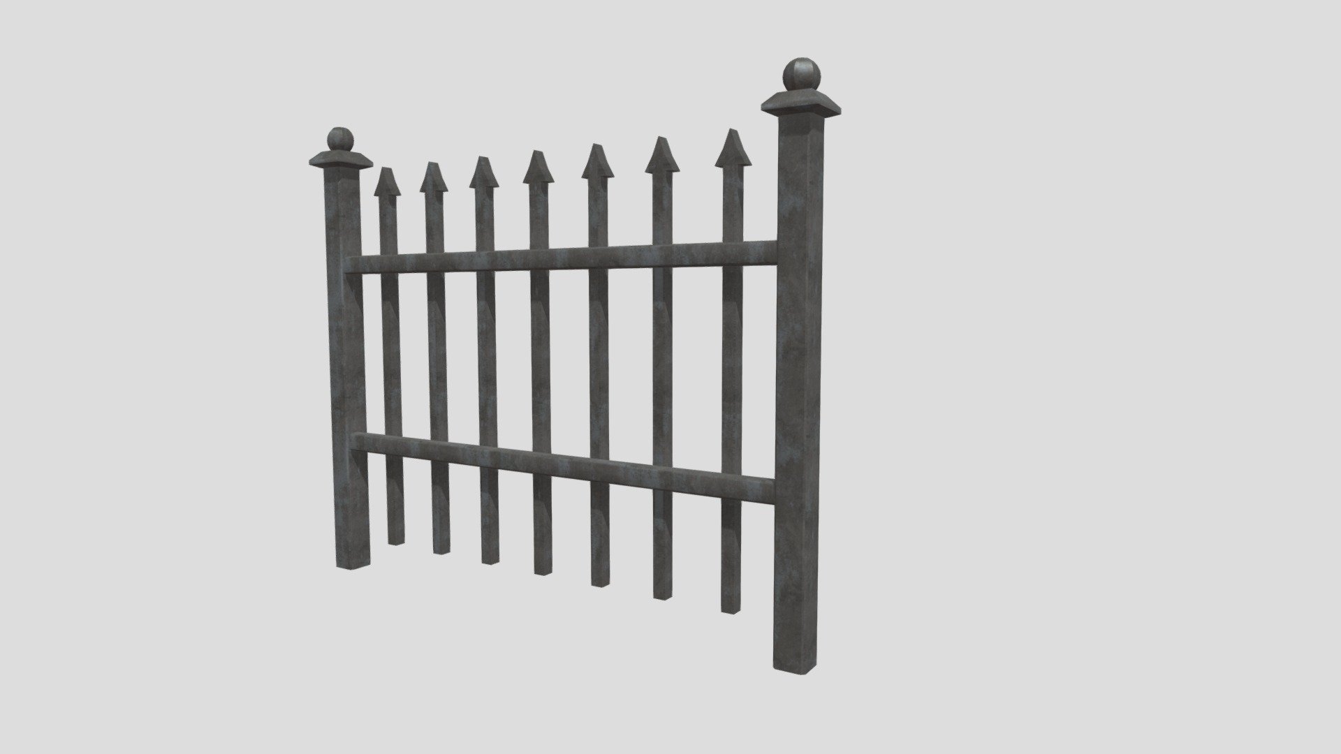 Iron fence - 3D model by Fleur Leuverink (@FleurLeuverink) [bcca604 ...