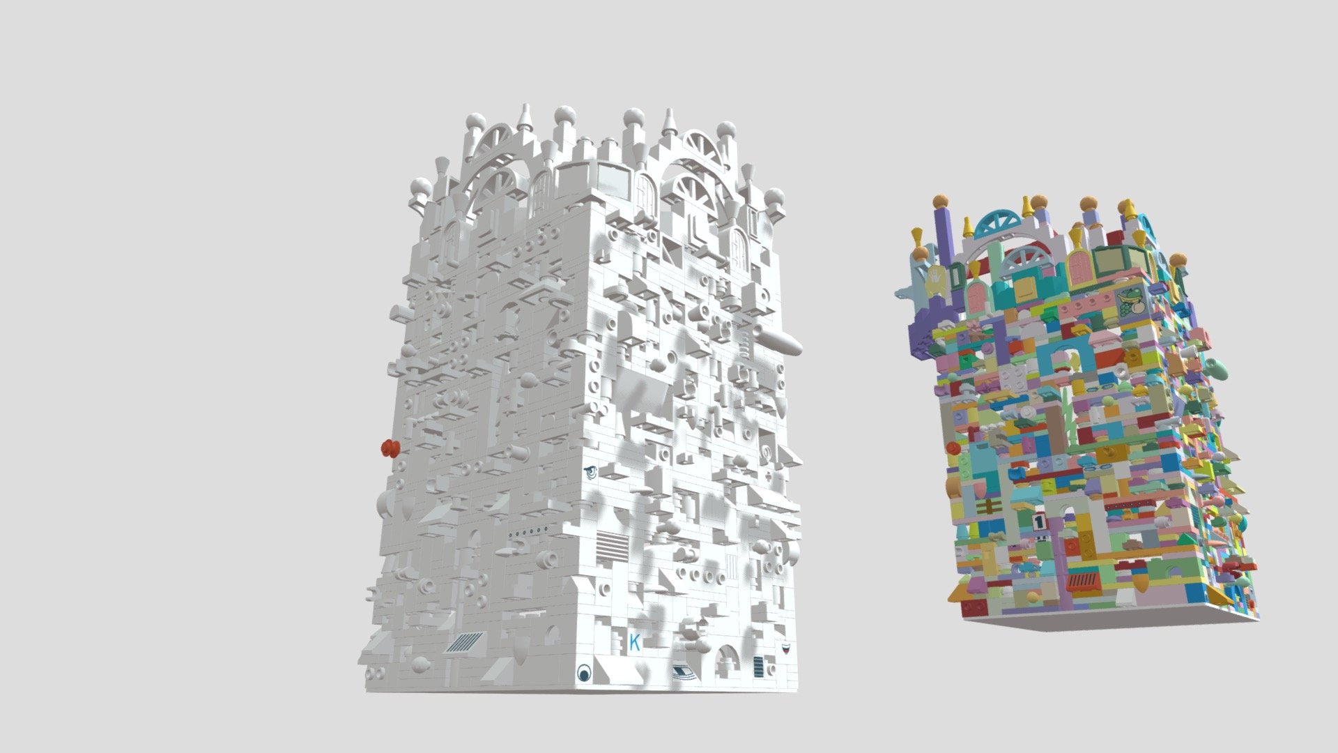 My Lego Tower Rendition_Copy - 3D model by kaylapinon [bccbcf8] - Sketchfab