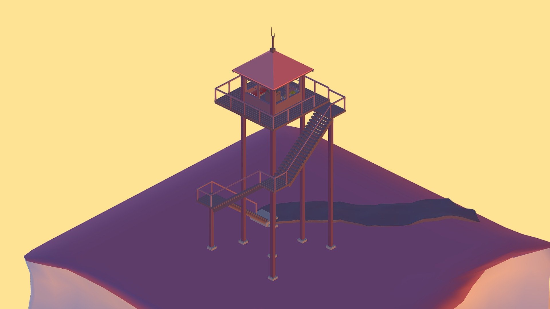 Fire Tower - 3D model by amt16 [bccd4dd] - Sketchfab