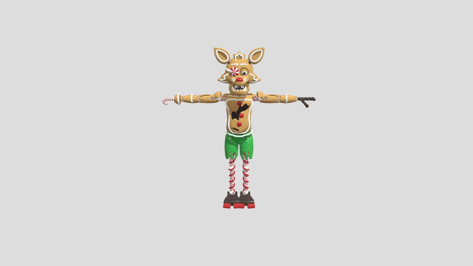 Gingerbread Foxy - Download Free 3D model by Monster.EXEv2 [bccdc57 ...
