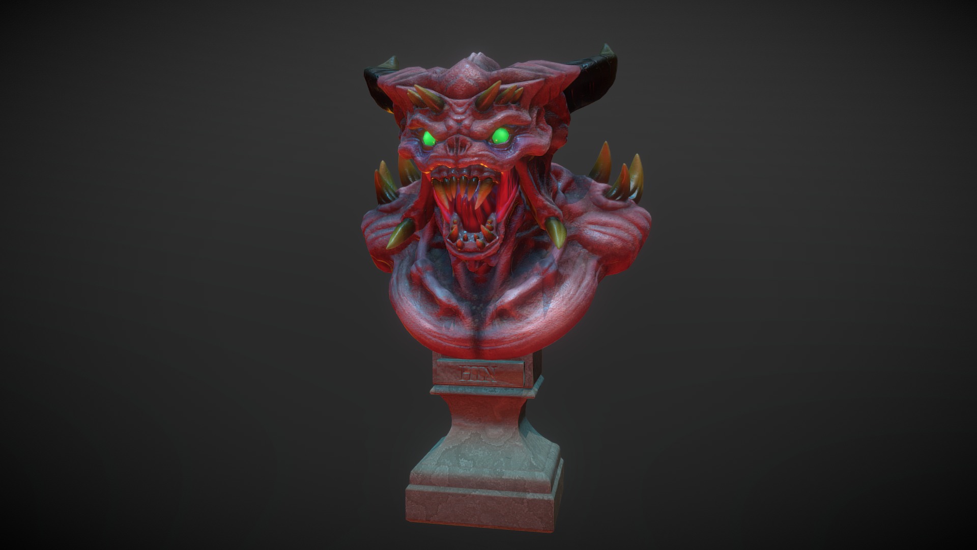 Demon bust - 3D model by handersson [bccee62] - Sketchfab