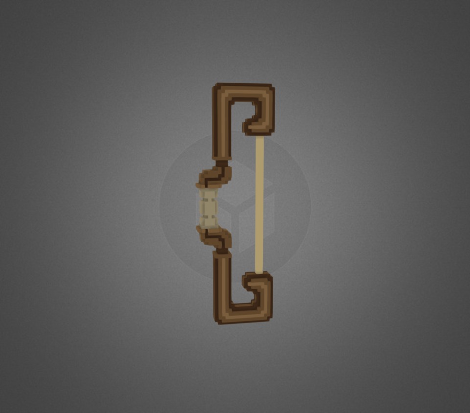 Minecraft - Voxel Bow - 3D model by VLordFox [bccf156] - Sketchfab
