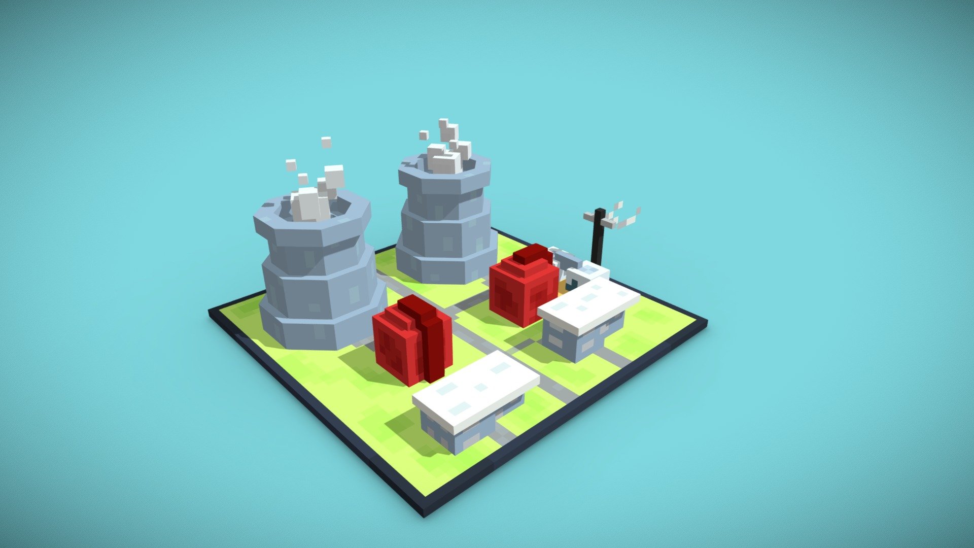 Mini Nuclear Plant - 3D model by Nova67 [bcd38be] - Sketchfab