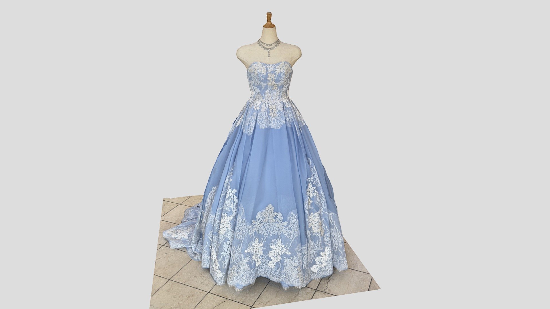 Blue Wedding Dress - 3D model by Koto3D Stephane Vogley (@sayavog ...